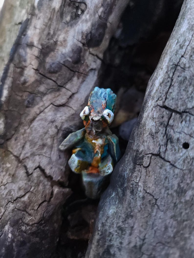 Rocklin, Handmade Rock Goblin Creature Whimsical Stone Art. - Etsy