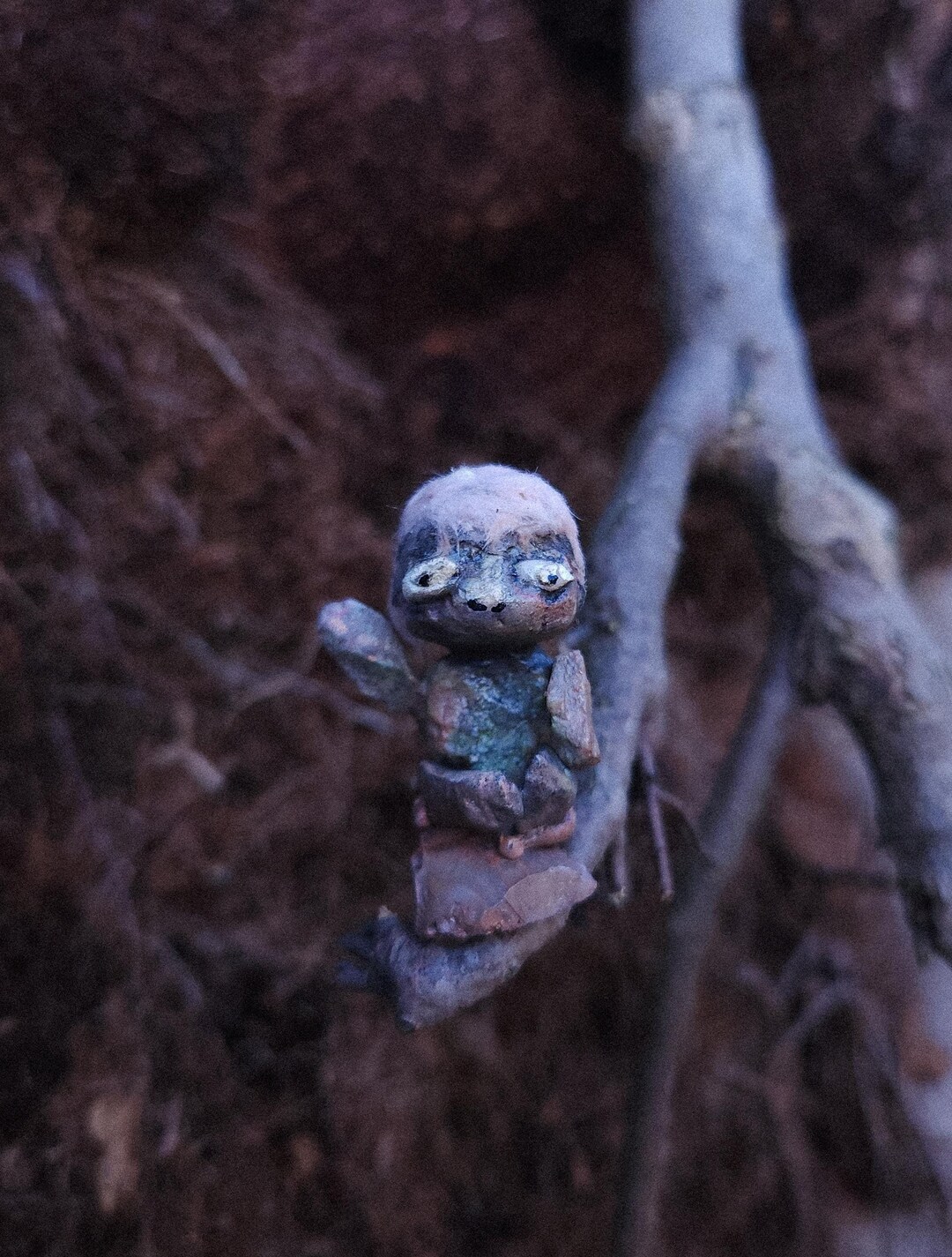 Rocklin, Handmade Rock Goblin Creature - Whimsical Stone Art. - Etsy