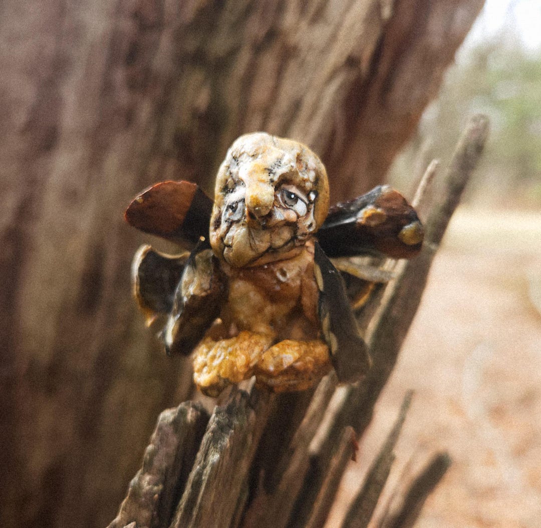 Rocklin, Handmade Rock Goblin Creature - Whimsical Stone Art. - Etsy