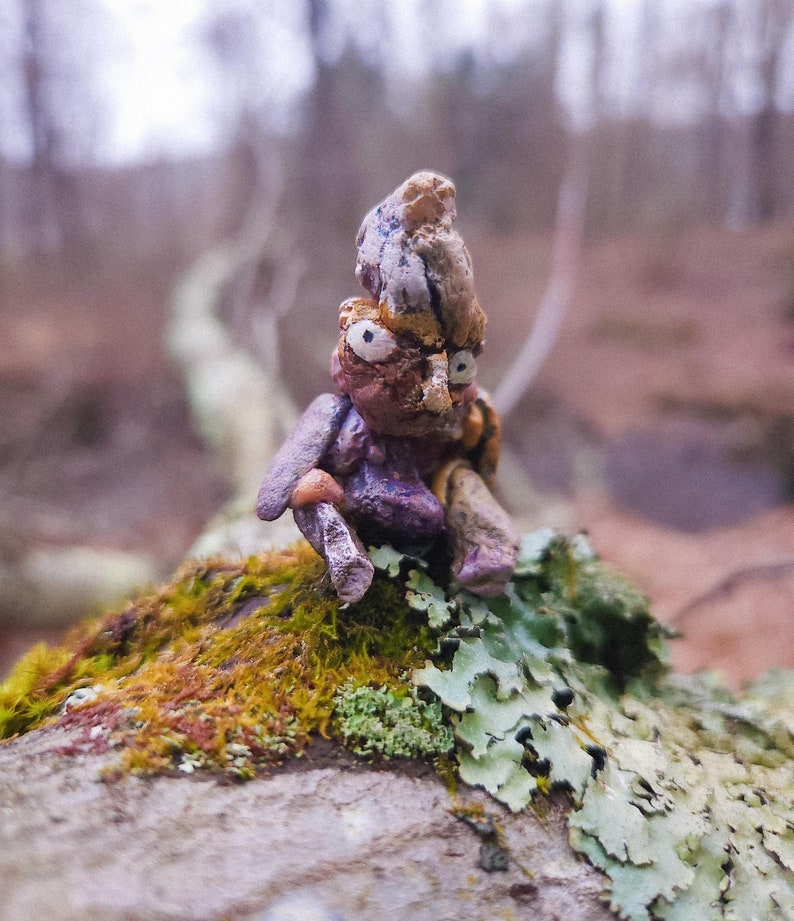 Rocklin, Handmade Rock Goblin Creature Whimsical Stone Art. - Etsy