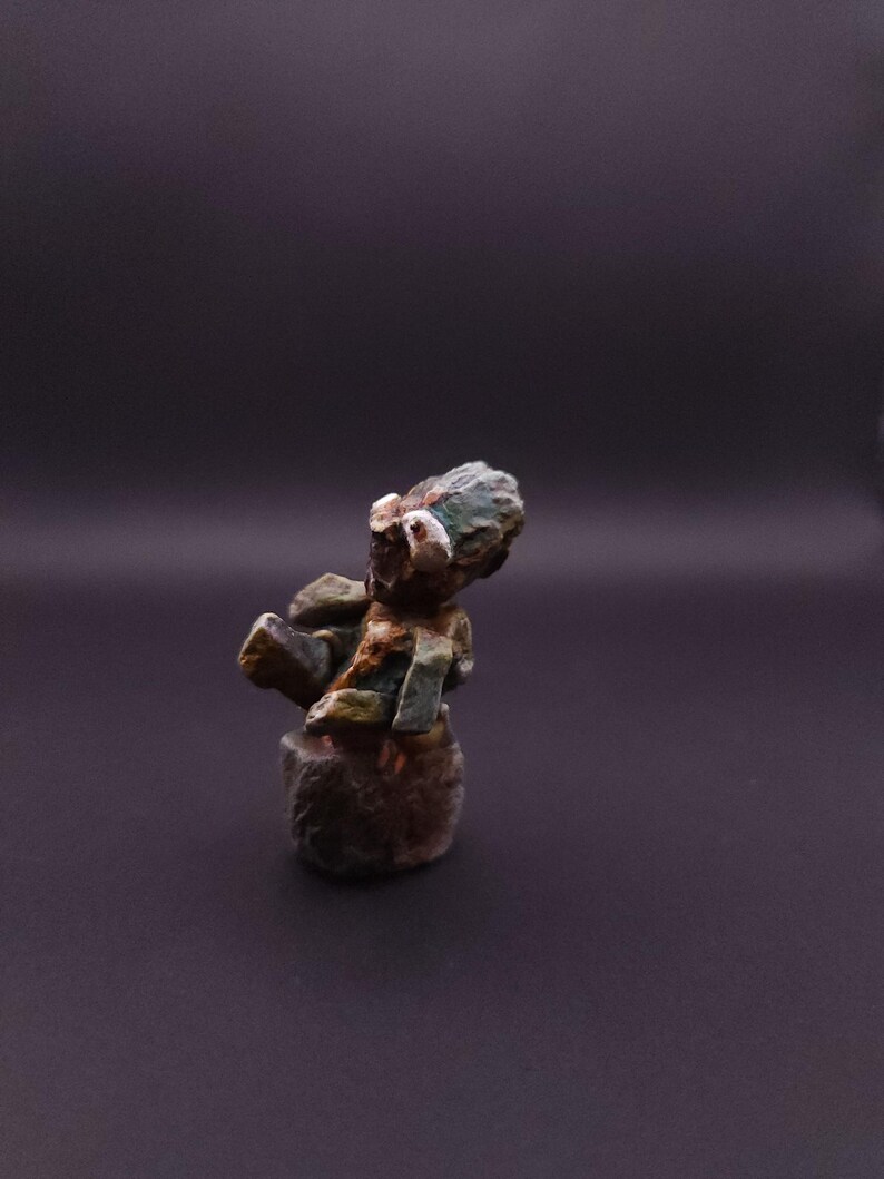 Rocklin, Handmade Rock Goblin Creature Whimsical Stone Art. - Etsy