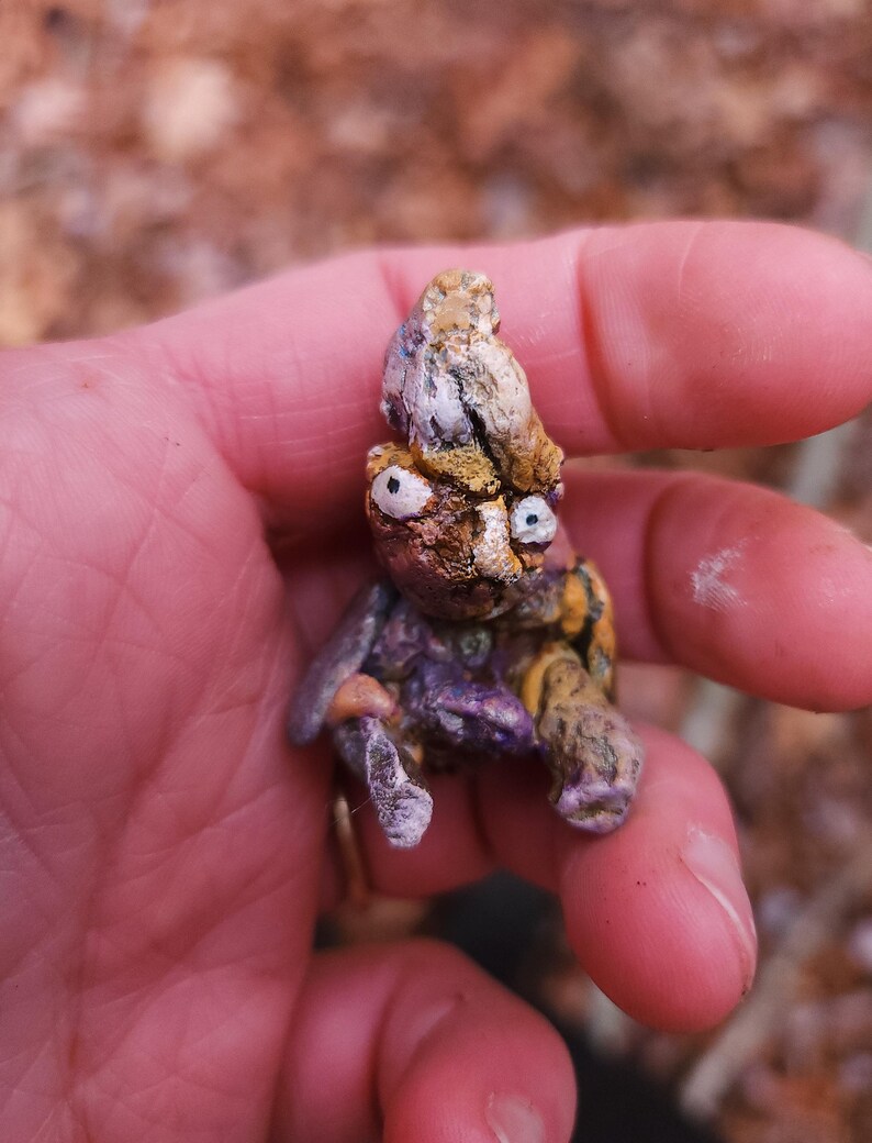 Rocklin, Handmade Rock Goblin Creature Whimsical Stone Art. - Etsy