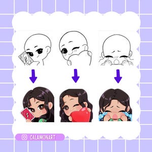 Custom Twitch Emotes Vtuber & Streamer Stickers Raid, Hype, Angry ...