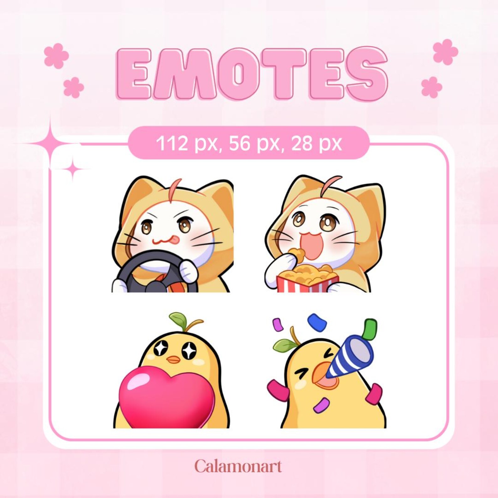 4 (1 Animated) Cat Emote Momo and Pear-pal Infinity Nikki /cat Chibi ...