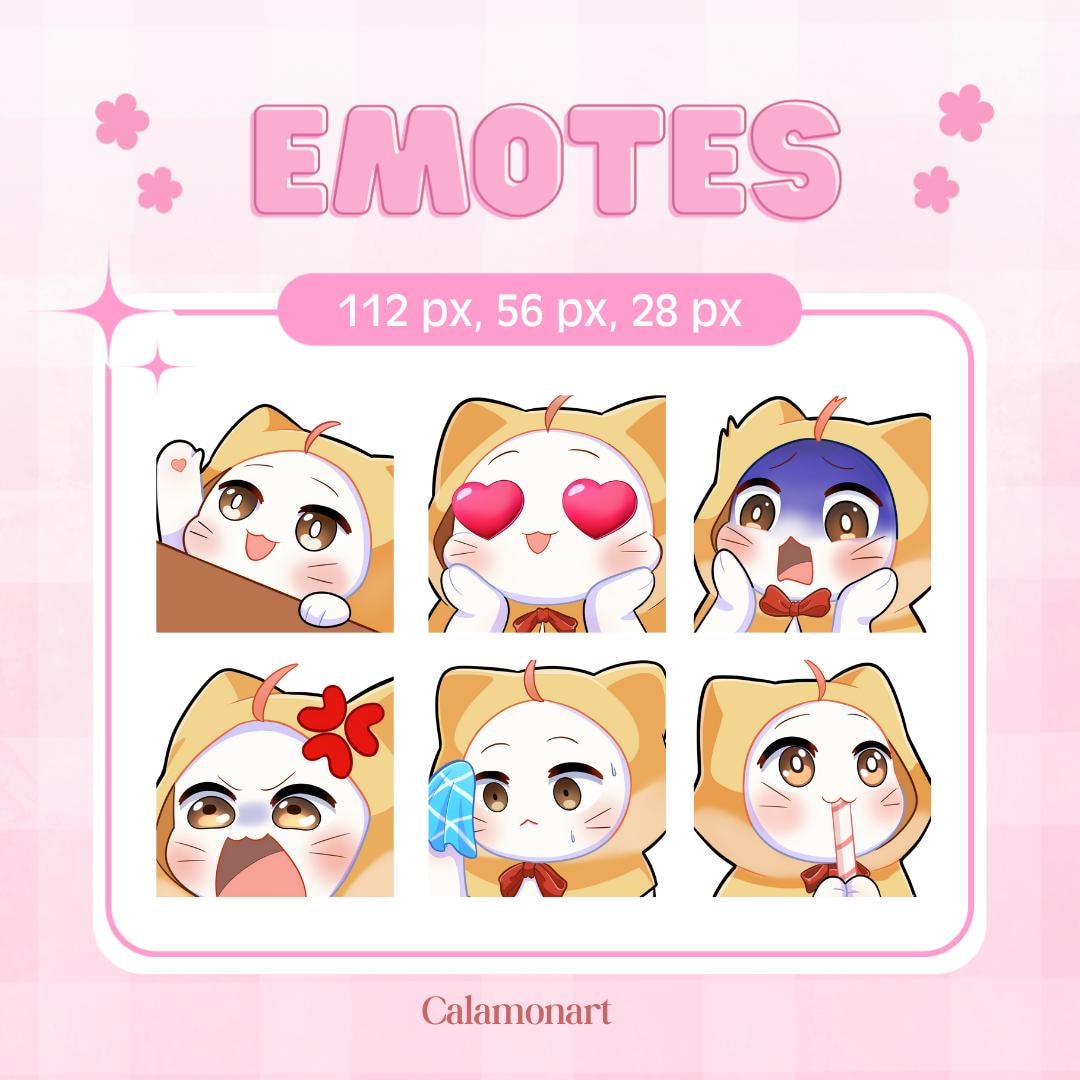 Momo Cat Emotes: Infinity Nikki Twitch Emotes (digital Download) - Etsy