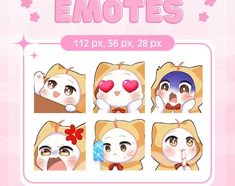 4 (1 Animated) Cat Emote Momo and Pear-pal Infinity Nikki /cat Chibi ...