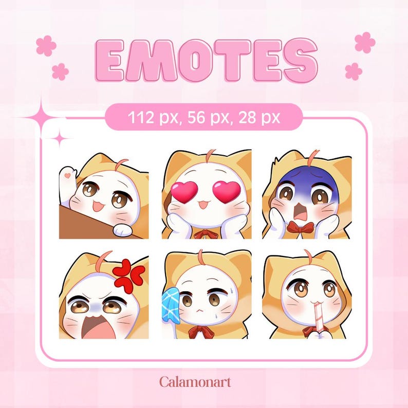 Momo Cat Emotes: Infinity Nikki Twitch Emotes (digital Download) - Etsy