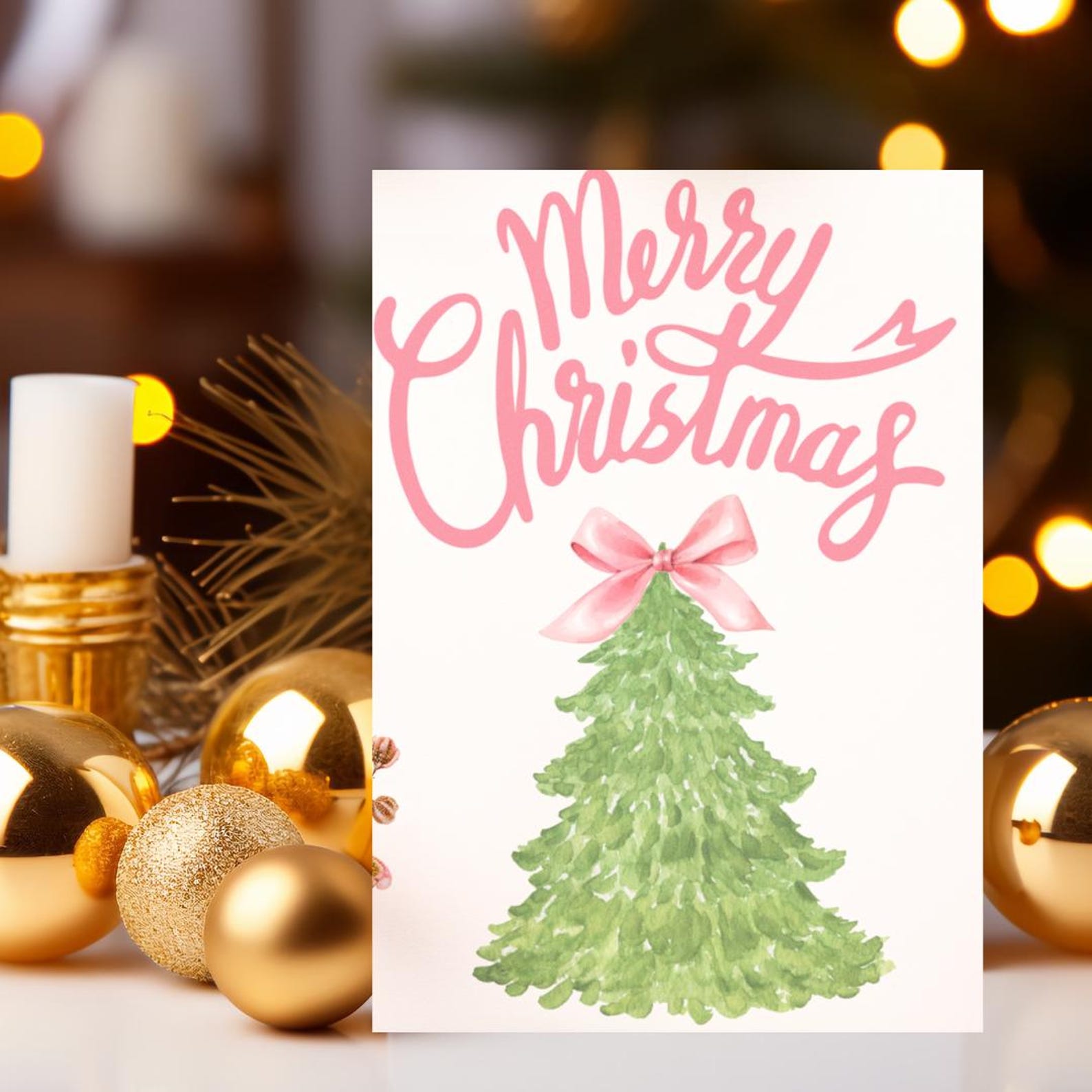 Set of 5 Printable Christmas Cards PNG, 5x7 Christmas Greeting Cards ...