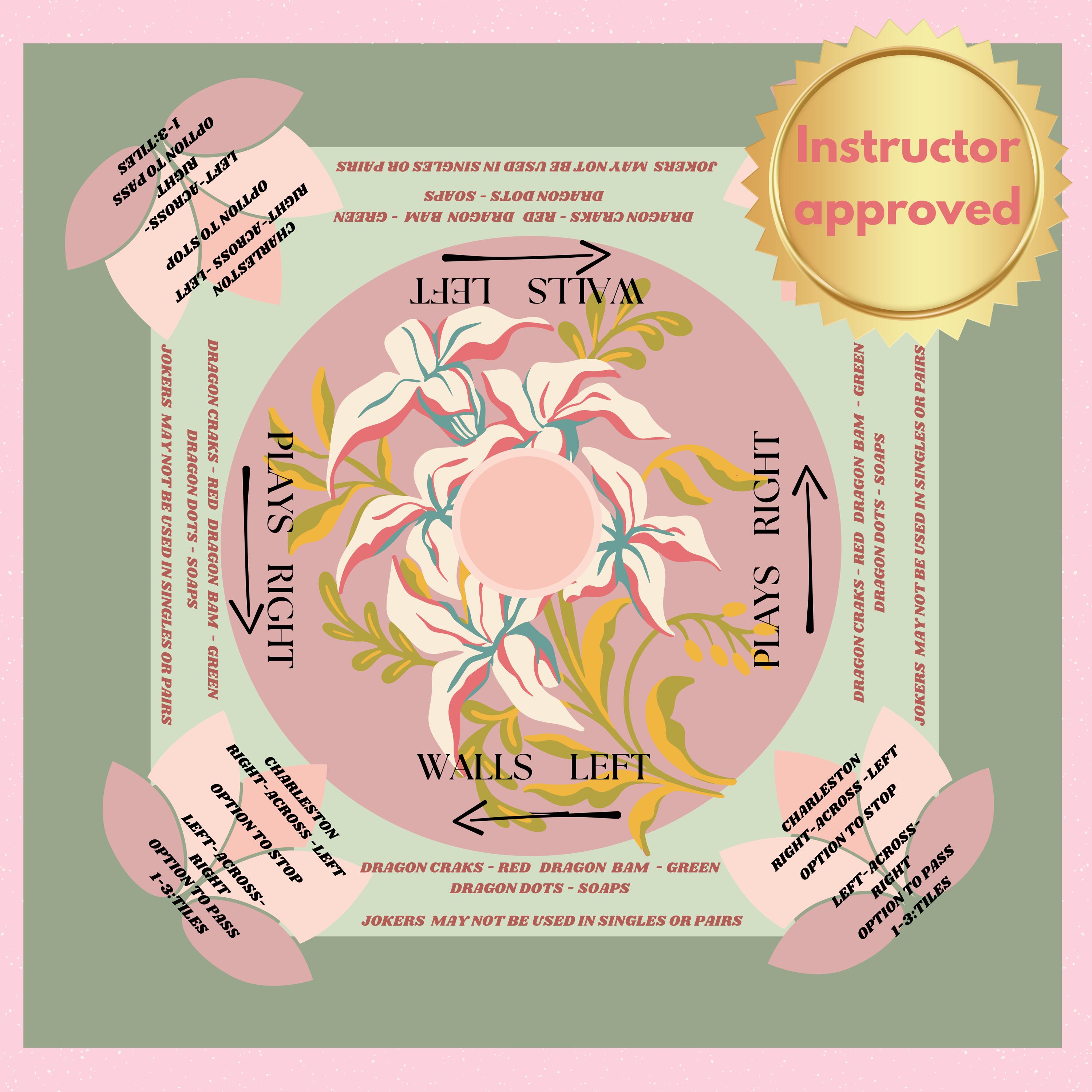 55x55 Table Cloth With 30x30 Mahjong Board Large Square Table Cloth ...