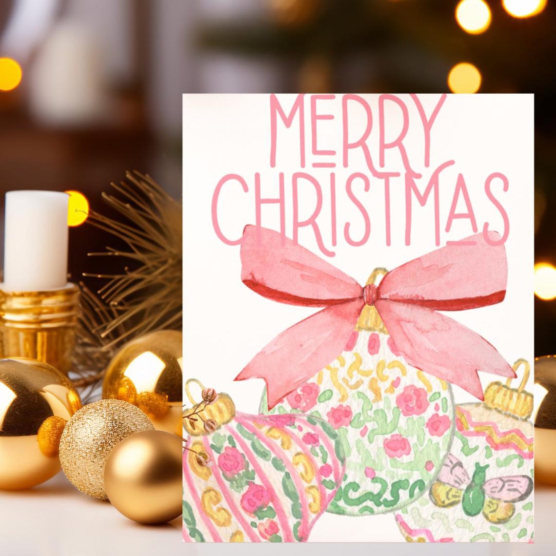 Set of 5 Printable Christmas Cards PNG, 5x7 Christmas Greeting Cards ...