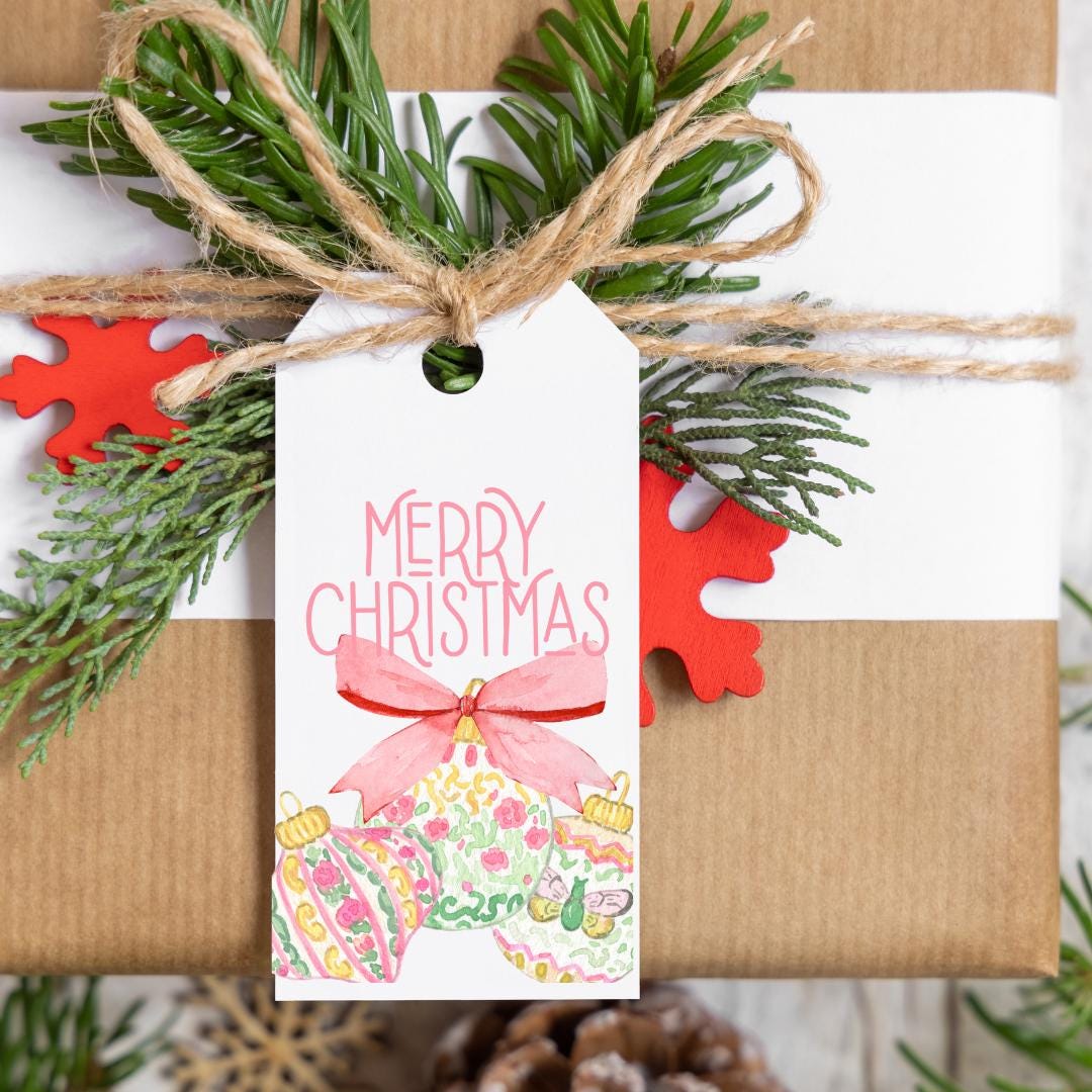 Merry Christmas Gift Tag Printable,printable Christmas Gift Tag,holiday ...