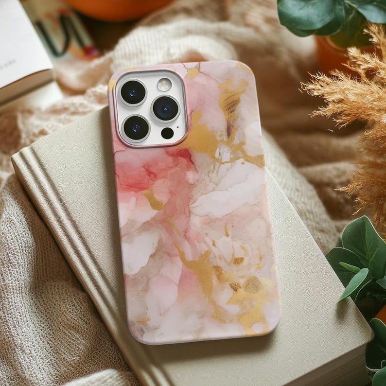 Marble Phone Dye Cristal Cover for iPhone 16, 15, 14, 13, 12, Samsung ...