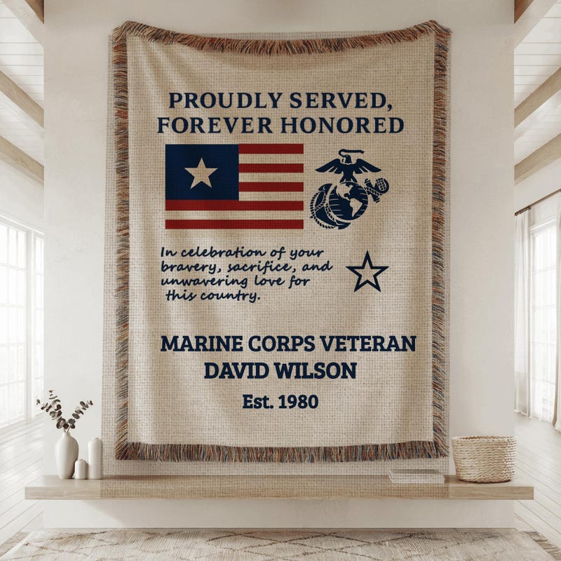 Marine Retirement Blanket - Etsy