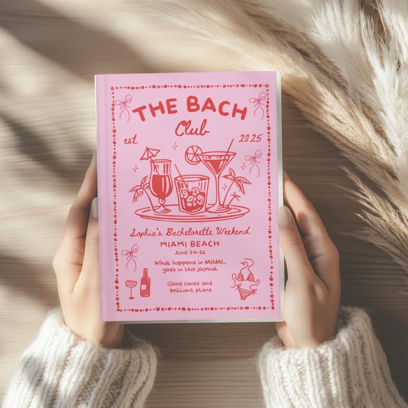 Bachelorette Weekend Journal Miami 2026 Personalized Bridesmaid Gift ...