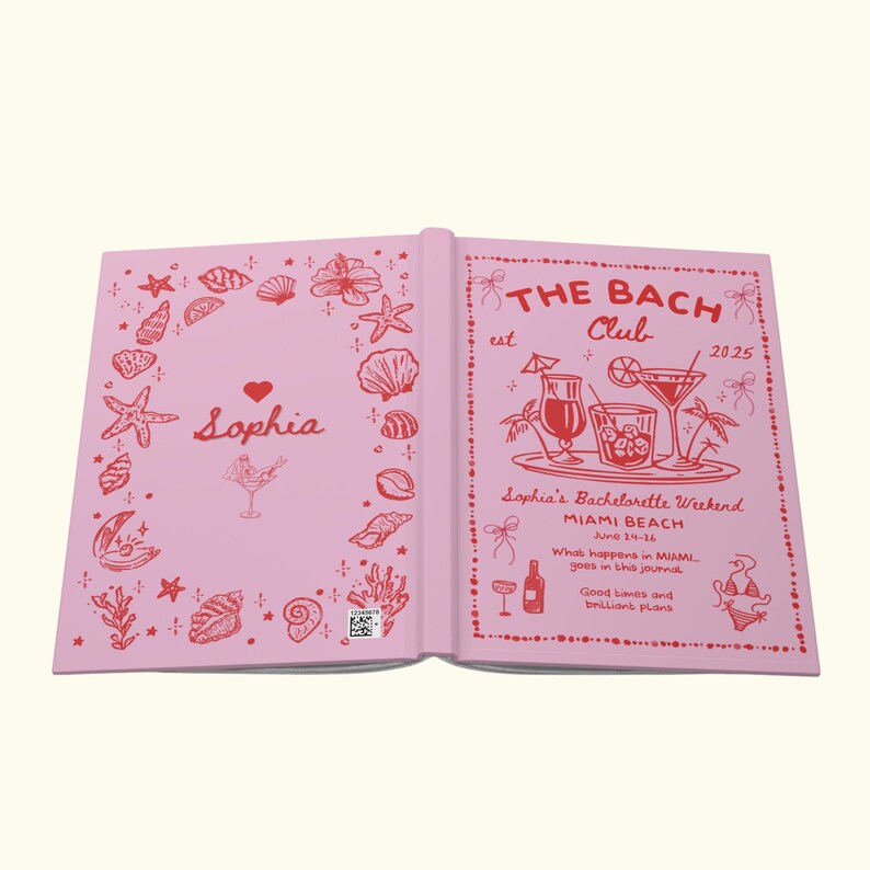 Bachelorette Weekend Journal Miami 2026 Personalized Bridesmaid Gift ...