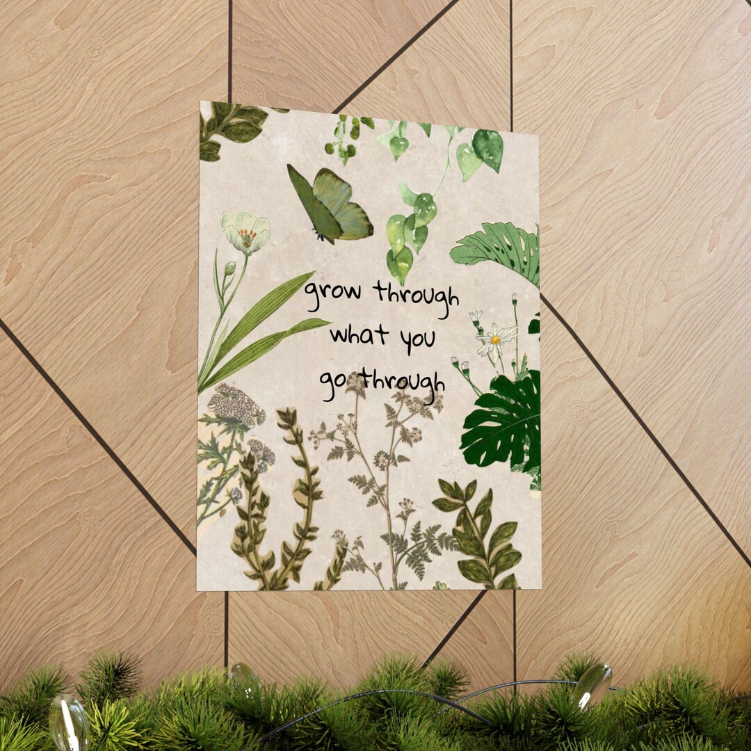 Grow Through What You Go Through Motivational Vertical Posters ...