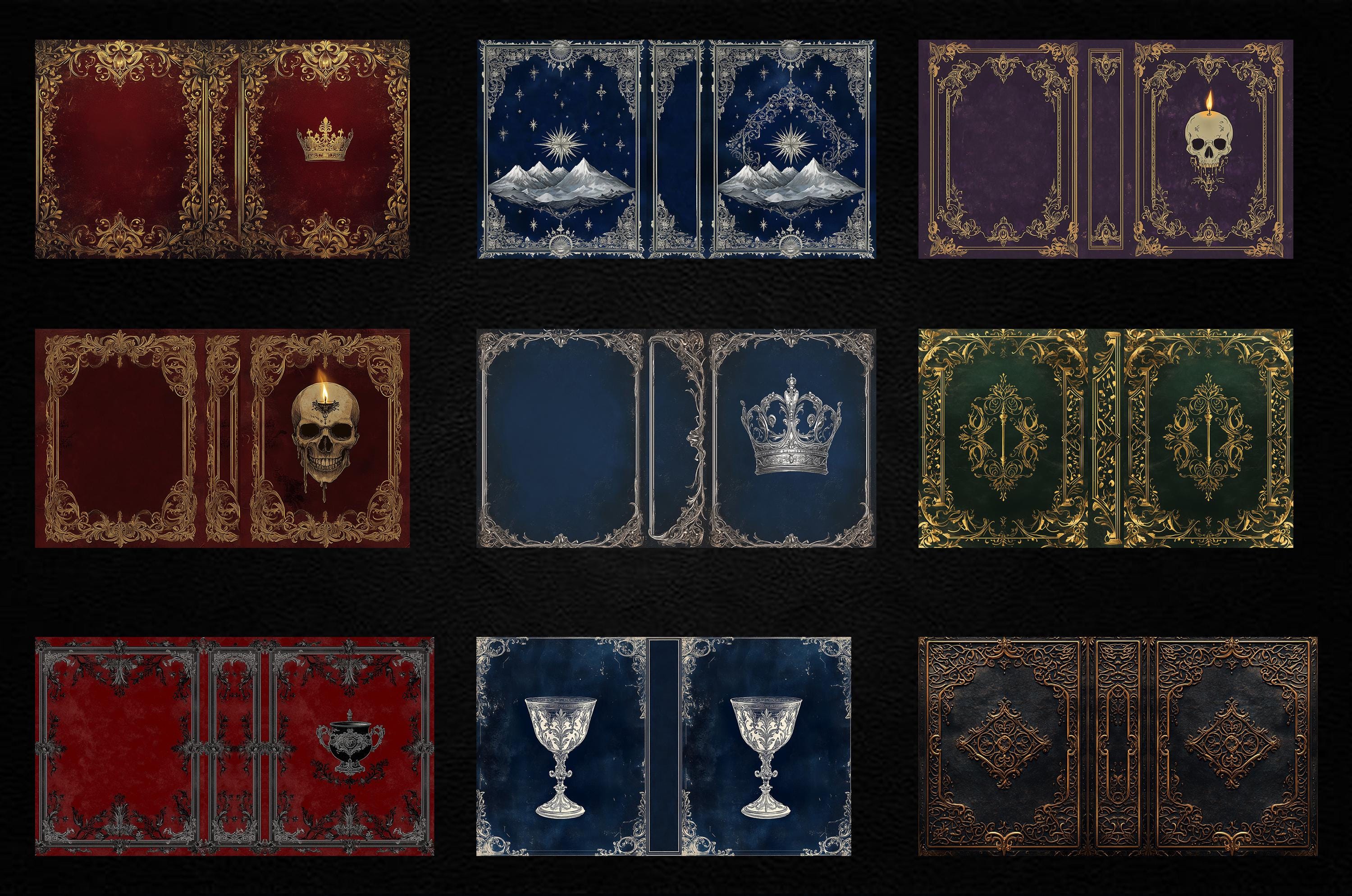 Ornate Book Covers (9 Book Covers), Ornament Theme, Printable ...