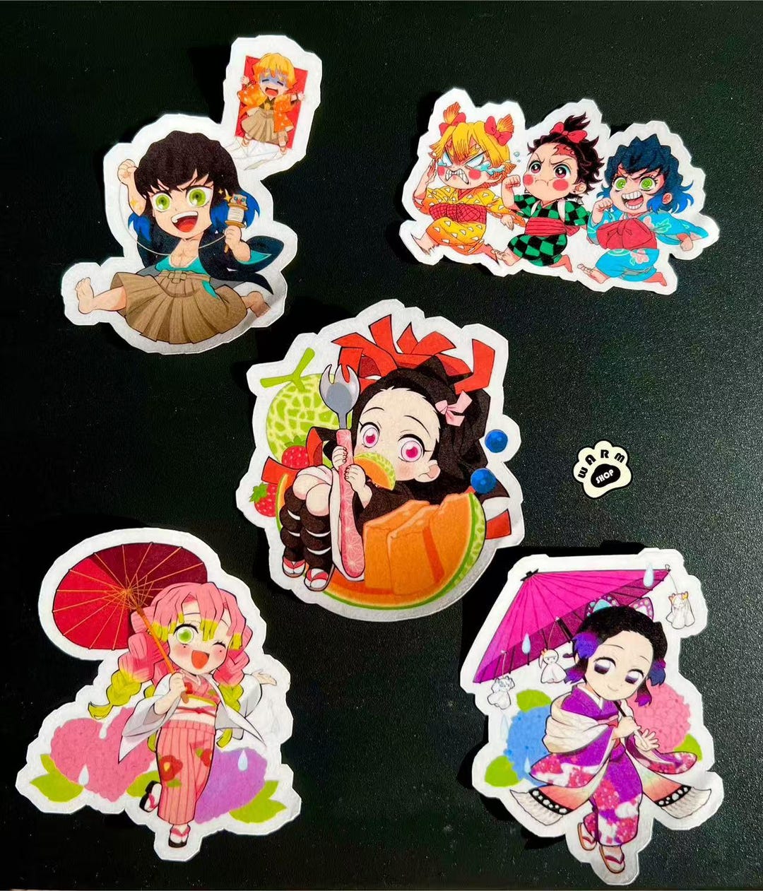 Demon Slayer Stickers Pack | Anime Waterproof Vinyl Stickers | Tanjiro ...