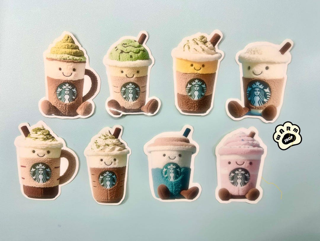 Adorable Jellycat Starbucks Inspired Sticker Cute Vinyl Decal for ...