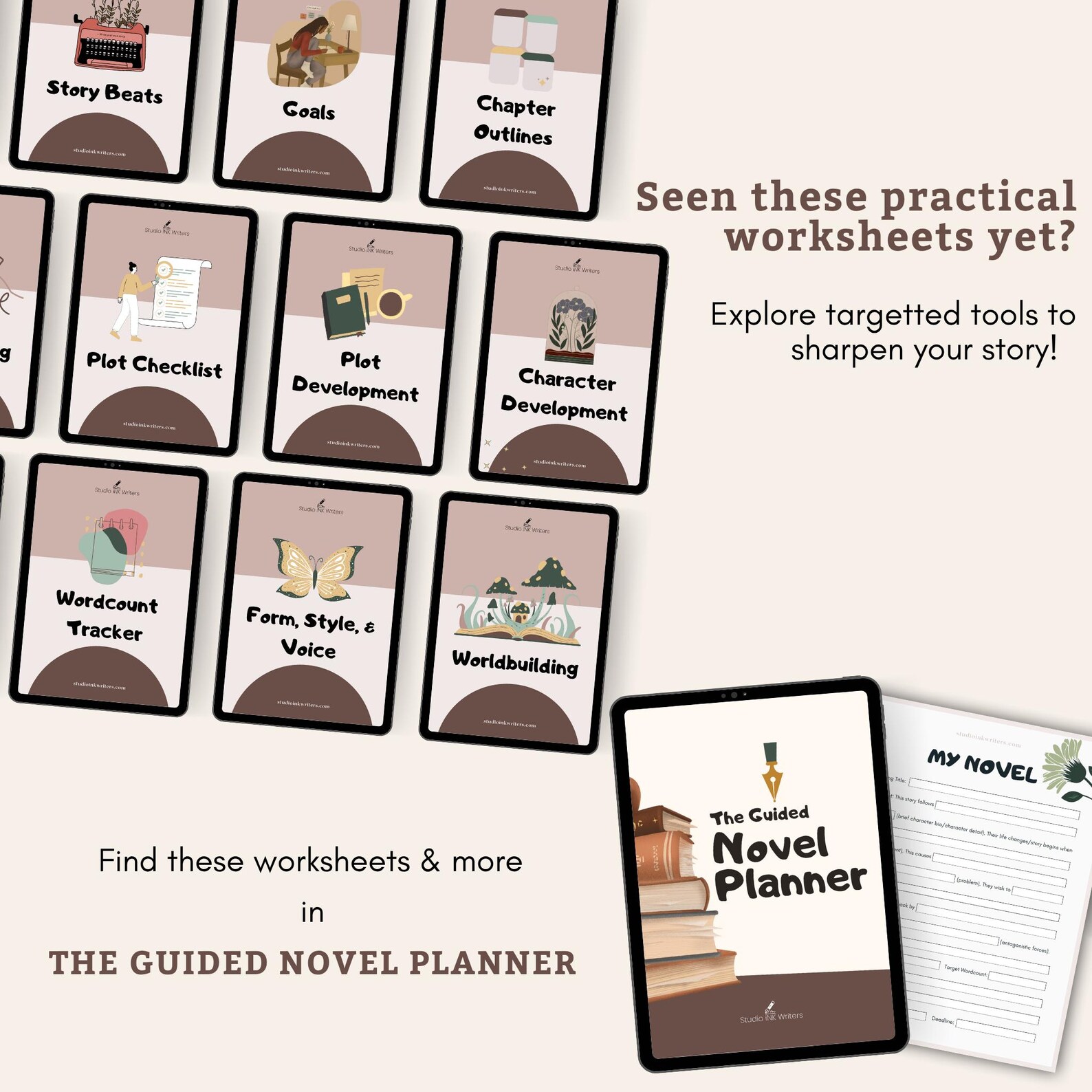 Novel Plot Checklist, Fillable and Printable PDF | One-page Digital Template for Story Plot ...