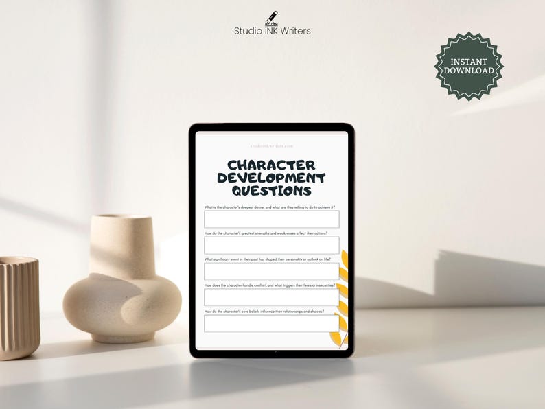 Interactive & Printable Character Development Worksheets for Writers ...