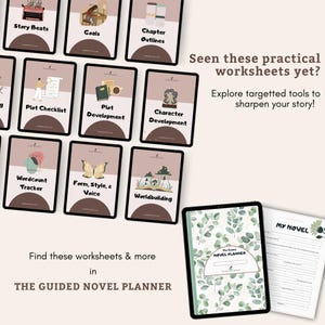 Story Beats Worksheets for Writers, Fillable & Printable | Plotting ...