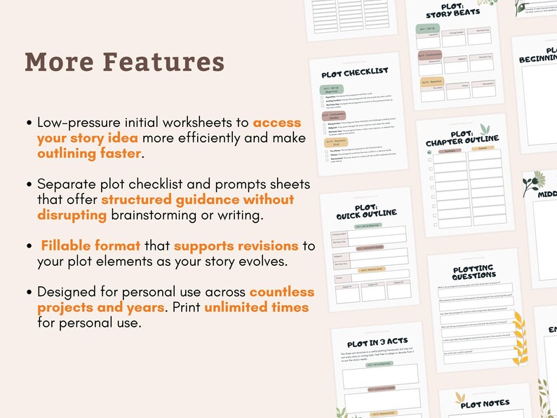 Interactive & Printable Plot Development Worksheets for Writers ...