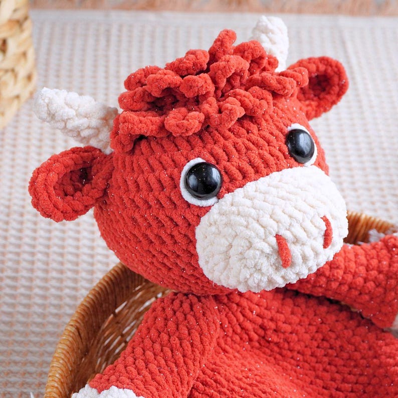 Cow Crochet Pattern, Highland Cow Comforter Crochet Pattern, Amigurumi ...