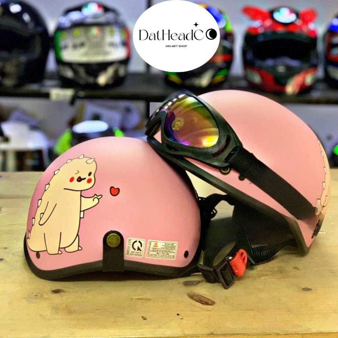 Dinosaur-themed Kids Helmet With Cute Ears Fun and Safe Headgear - Etsy