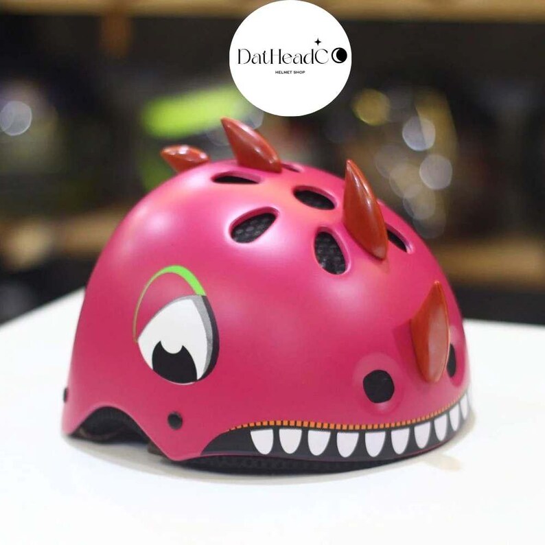 Dinosaur-themed Kids Helmet Fun and Safe Bike Helmet With 3D Spikes - Etsy