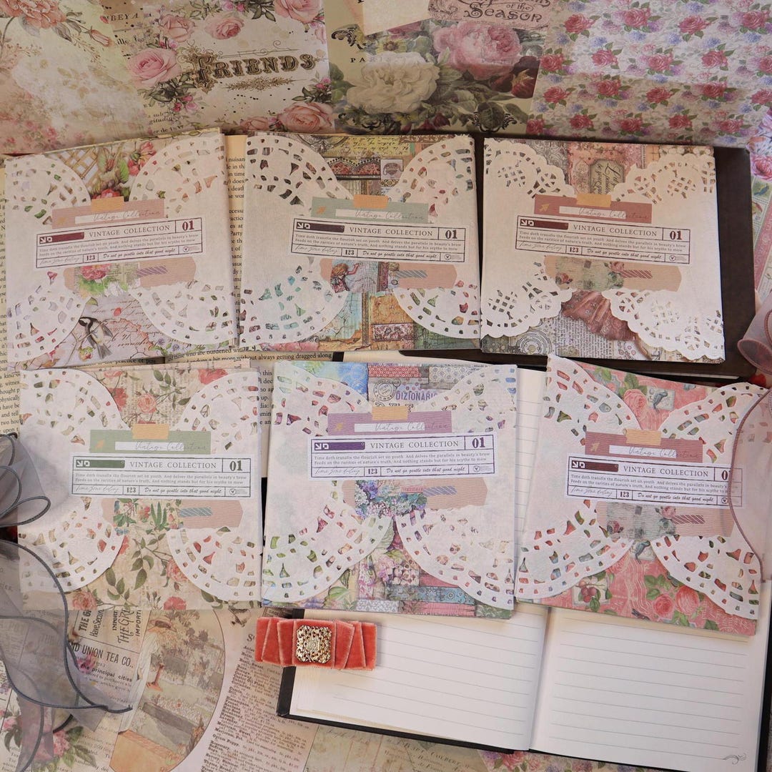 40 Sheets Medieval Design Decorative Scrapbooking Paper Set for ...