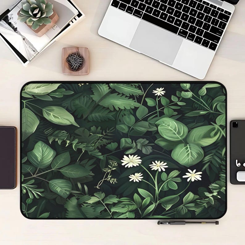 Botanical Mouse Pad, Wildflower Mousepad, Keyboard Mouse, Floral Desk ...