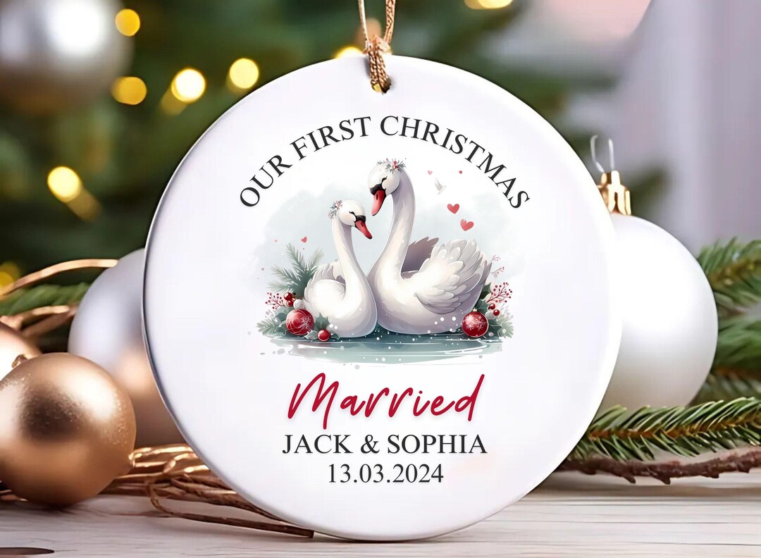 Newly Weds First Christmas Personalised Bauble, Newly Married Christmas ...
