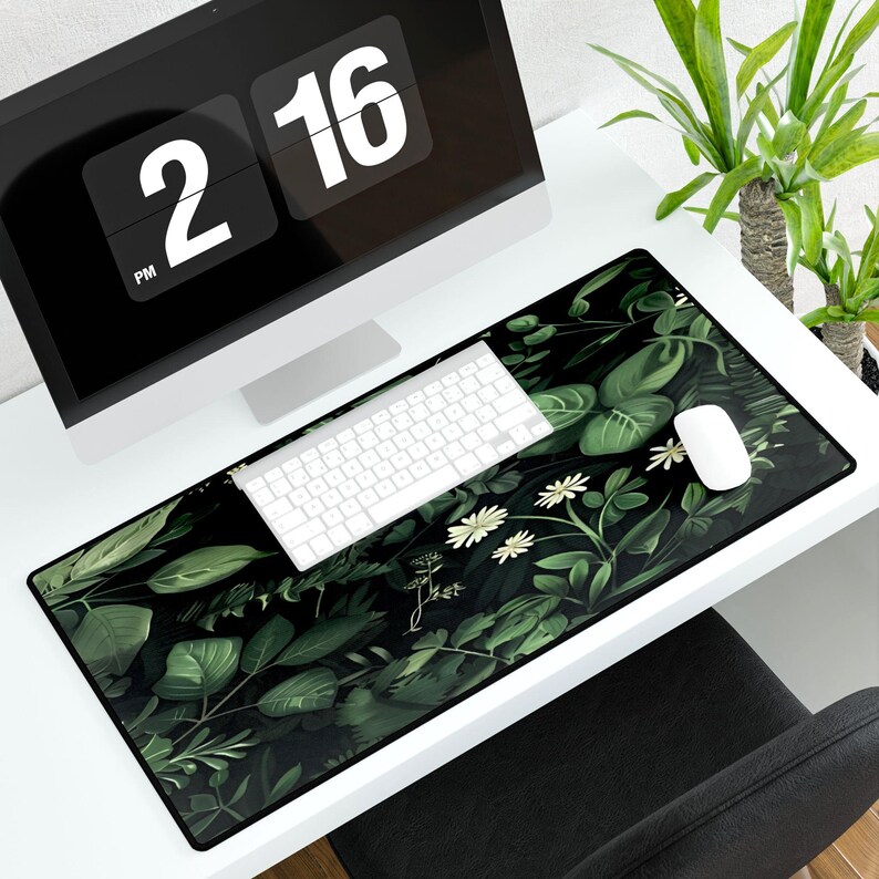 Botanical Mouse Pad, Wildflower Mousepad, Keyboard Mouse, Floral Desk ...