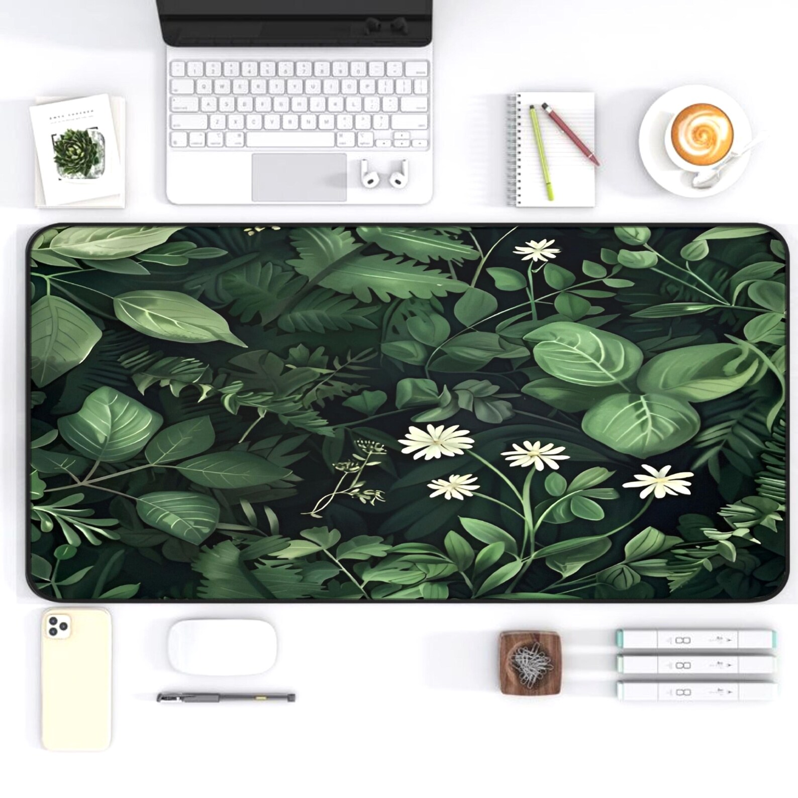 Botanical Mouse Pad, Wildflower Mousepad, Keyboard Mouse, Floral Desk ...