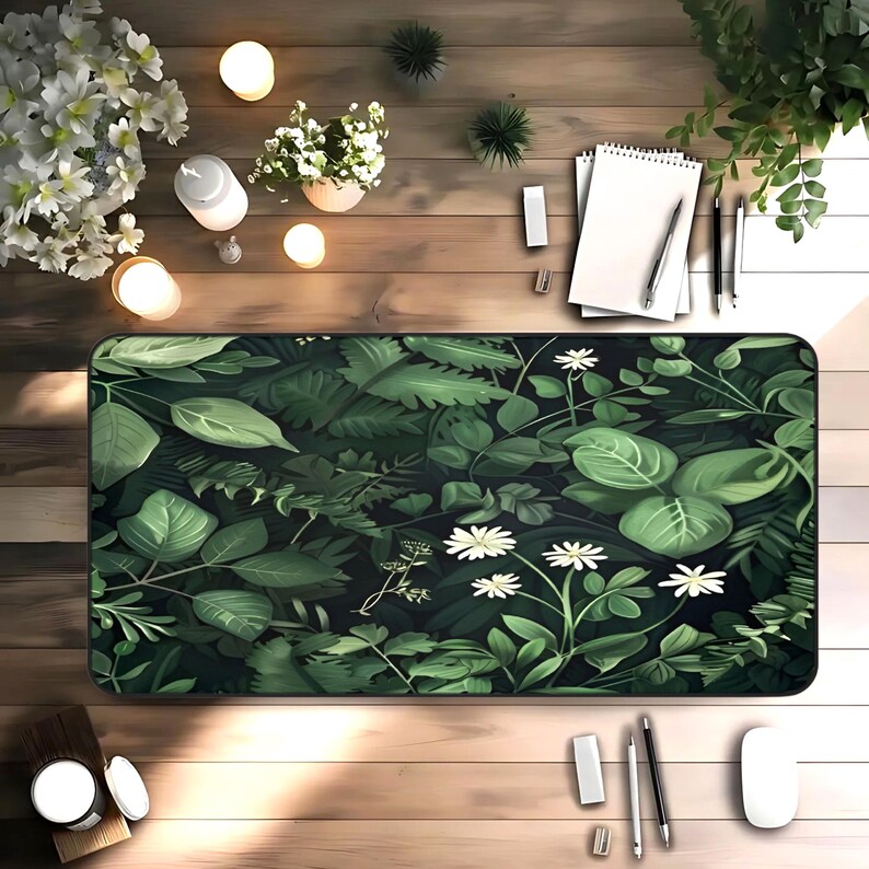 Botanical Mouse Pad, Wildflower Mousepad, Keyboard Mouse, Floral Desk ...