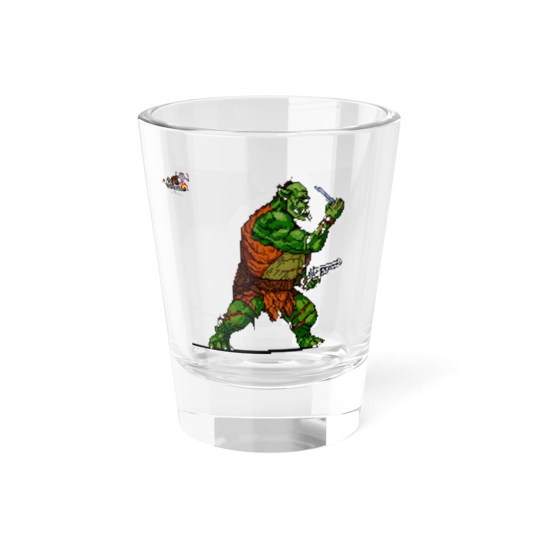 Shot Glass Vintage Pixel Art Orc Style Drinkware Party Gift Game Night ...