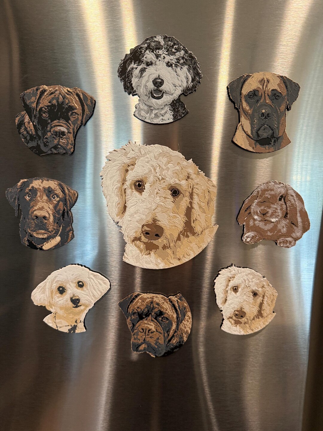 Customized 3D Printed Pet Magnet With Your Pet's Face, Pet Portrait ...