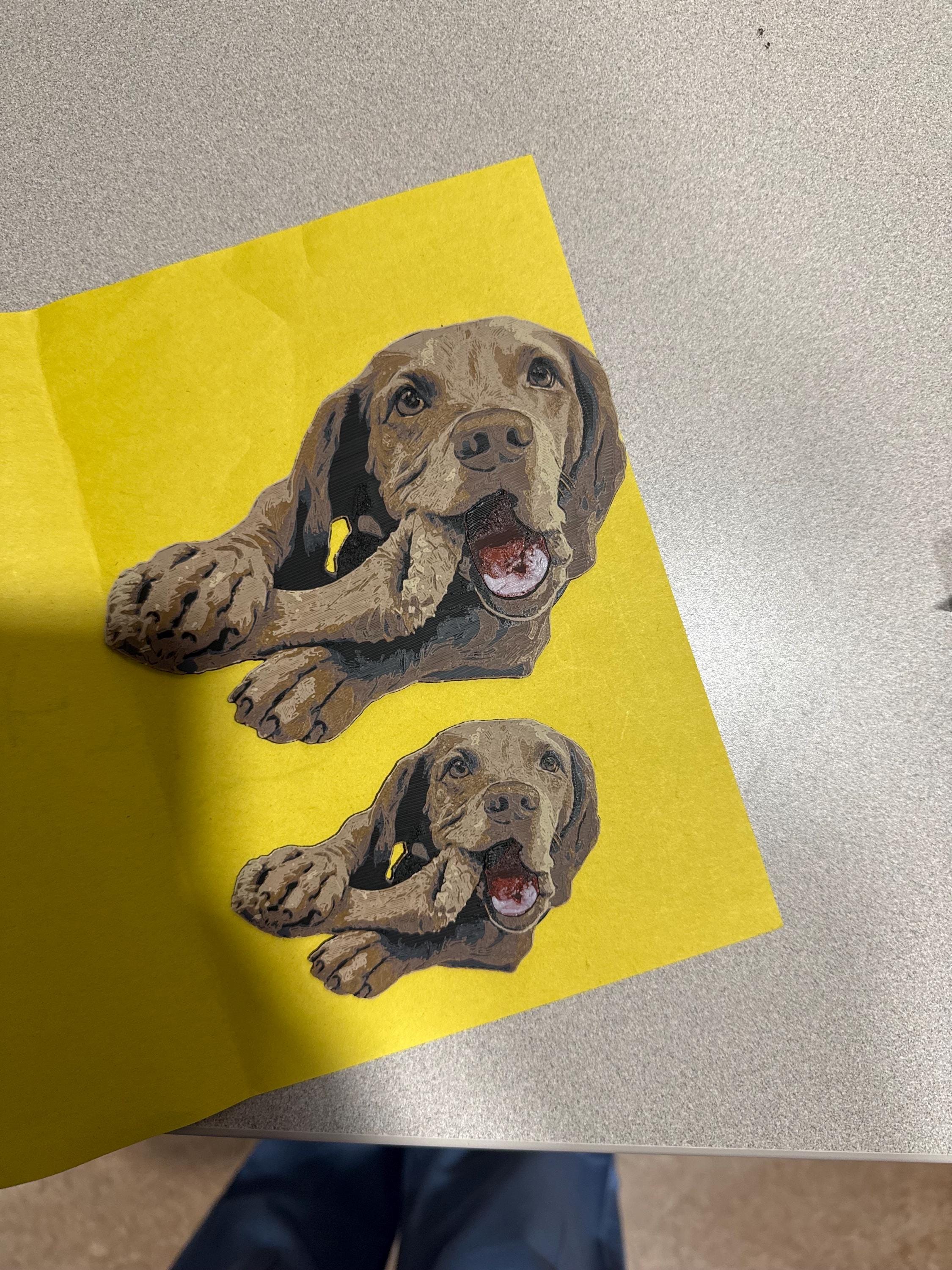 Customized 3D Printed Pet Magnet With Your Pet's Face, Pet Portrait ...