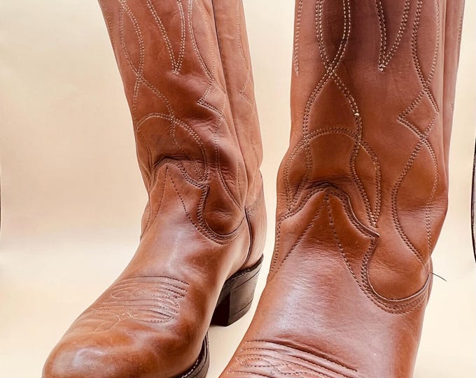 RARE Vintage Texas Boot Co. Cowboy Boots | Men’s Size 10B | Brown ...