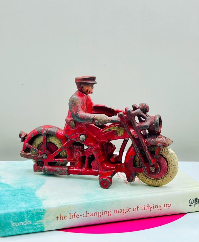 Hubley Cast Iron Police Motorcycle Toy | Vintage 1930s | Fathers Day ...