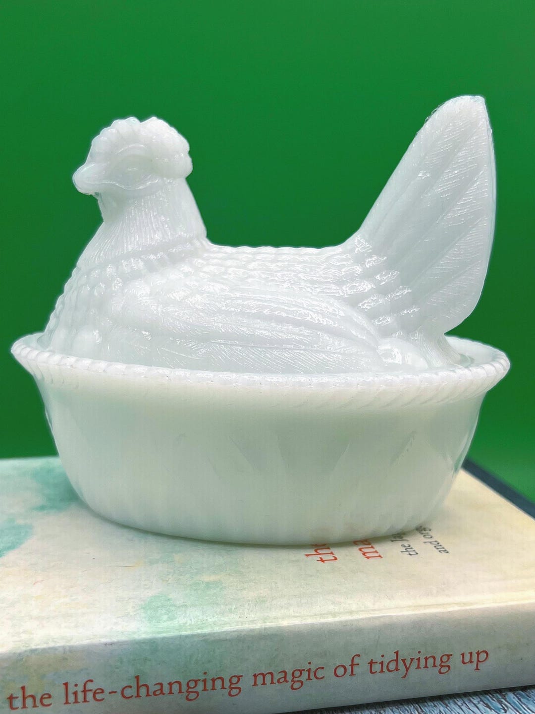 RARE Antique Milk Glass Hen on Nest – Coudersport 1900s Collectible ...