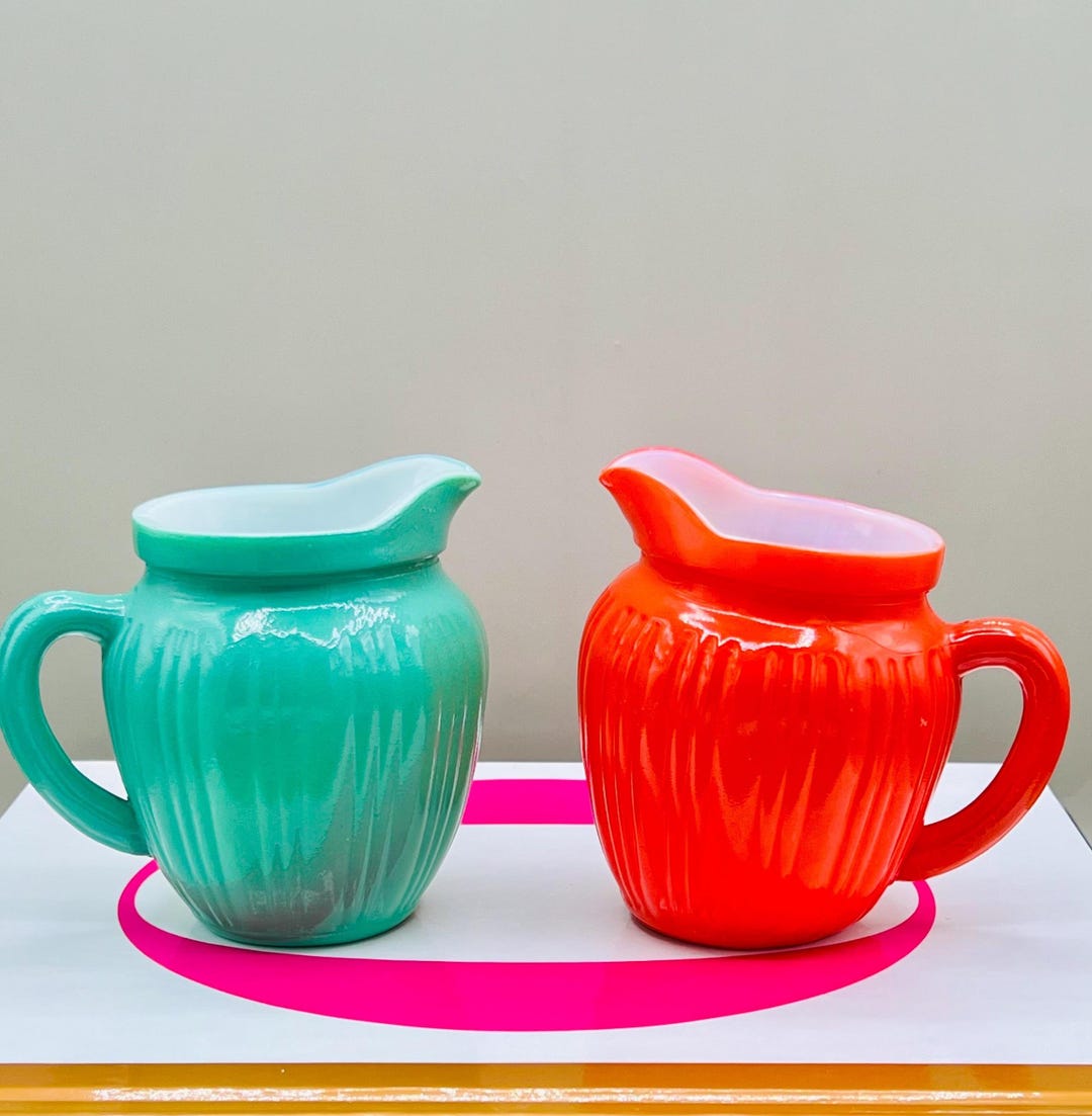 Hazel Atlas Pitcher Set: 1930s Milk Glass - Etsy