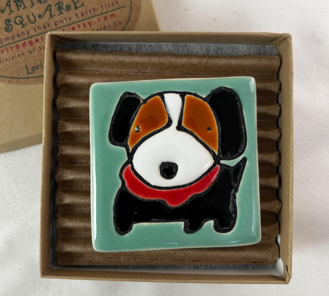 Hound Dog Porcelain Tile Art, "otis" Design - Etsy