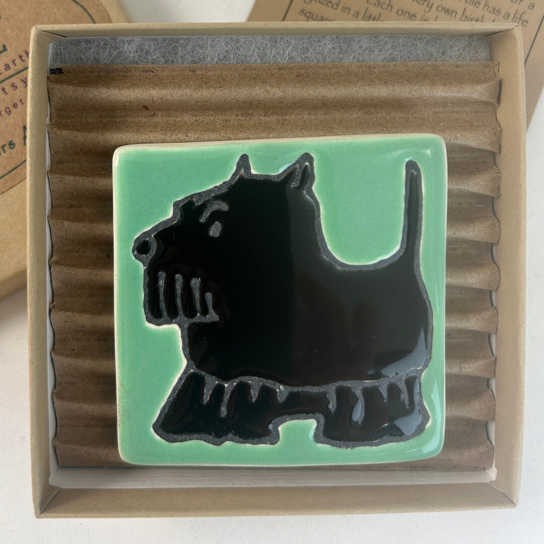 Scottish Terrier Lover Tile, Scottish Terrier Tile, Porcelain Scotty ...