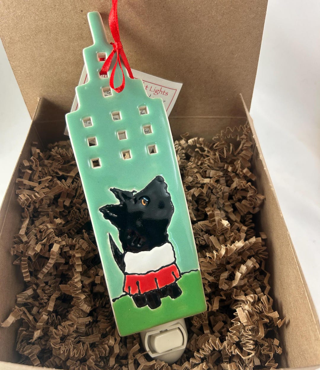 Scotty in the City Night Light With Card - Etsy