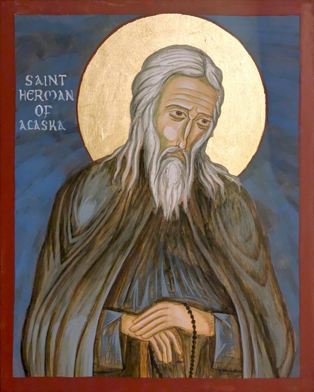 St. Herman of Alaska Hand-painted Icon - Etsy