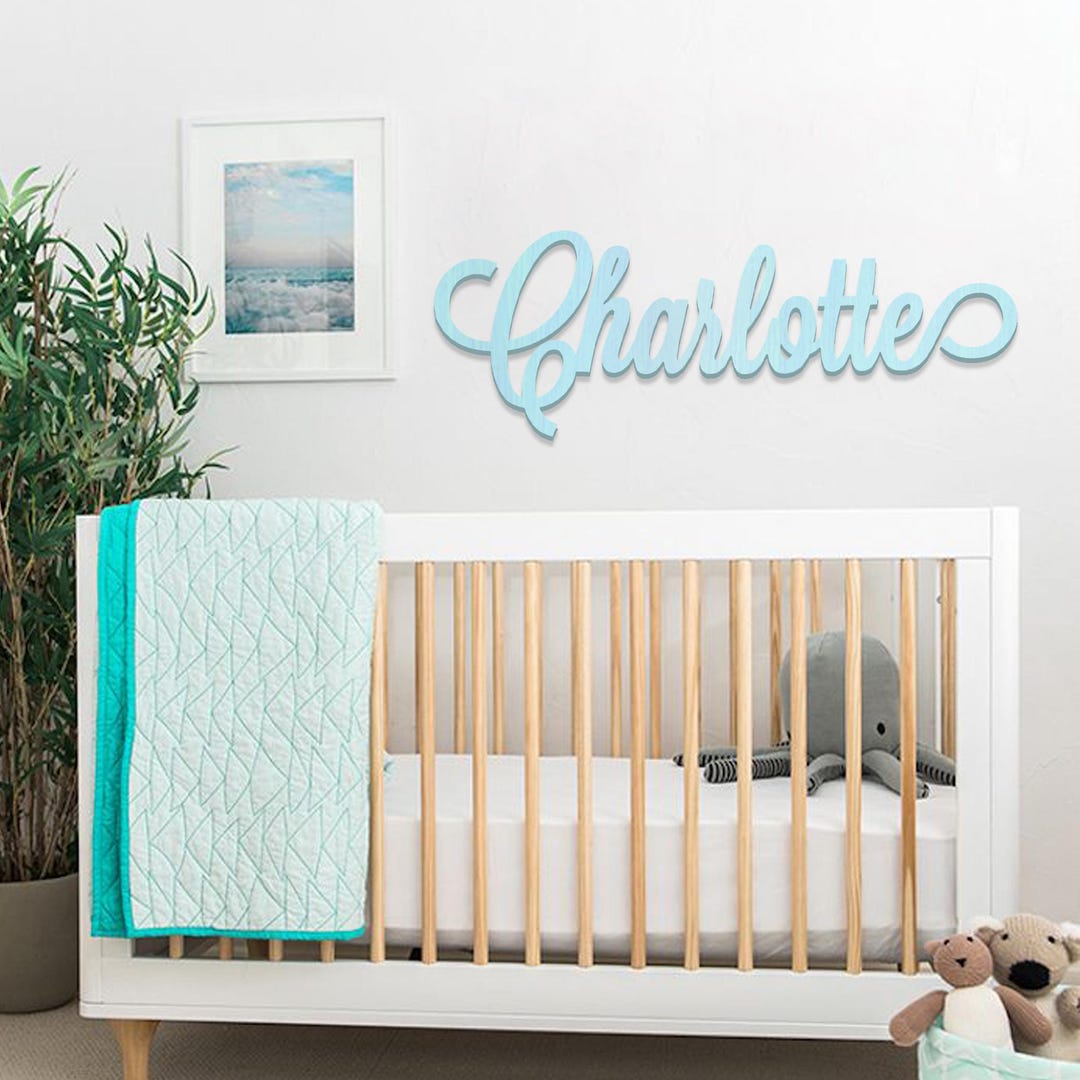 Custom Wood Nursery Name Sign, Custom Nursery Sign, Wooden Name Sign ...