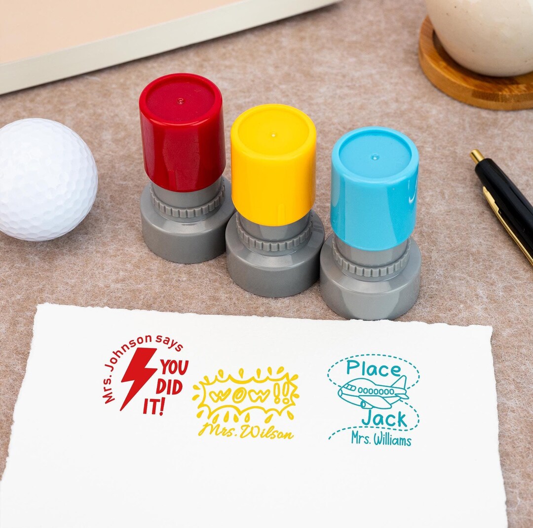 Personalized Teacher Stamp, Custom Teacher Stamp, School Praise Stamp ...