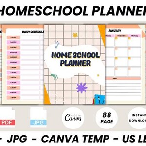 Homeschool Planner Printable, Homeschool Planner, 2024 2025, Homeschool ...